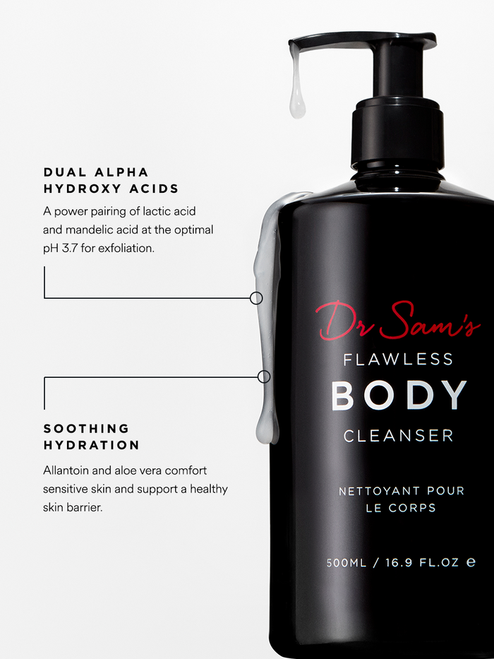 Flawless Body Cleanser - Barrier-Respecting Daily Exfoliation – Dr Sam's