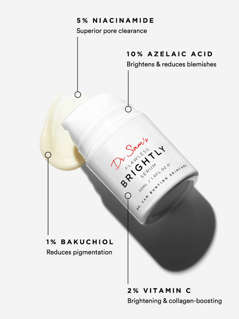 Flawless Brightly 10% Azelaic Acid Serum | Dr Sam's